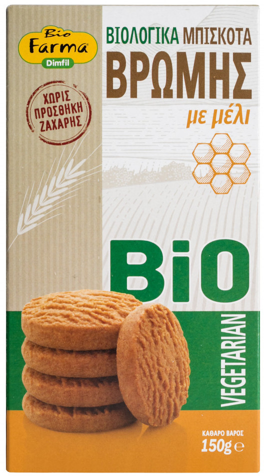 Μπισκότα BIOFARMA βρώμης με μέλι 150gr