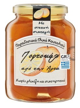 Γλυκό του κουταλιού ΧΡΥΣΟ ΜΗΛΟ πορτοκάλι Άρτας 450gr