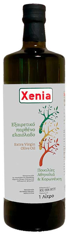 Ελαιόλαδο XENIA Αθηνολιά & Κορωνέικη εξαιρετικό παρθένο 1lt