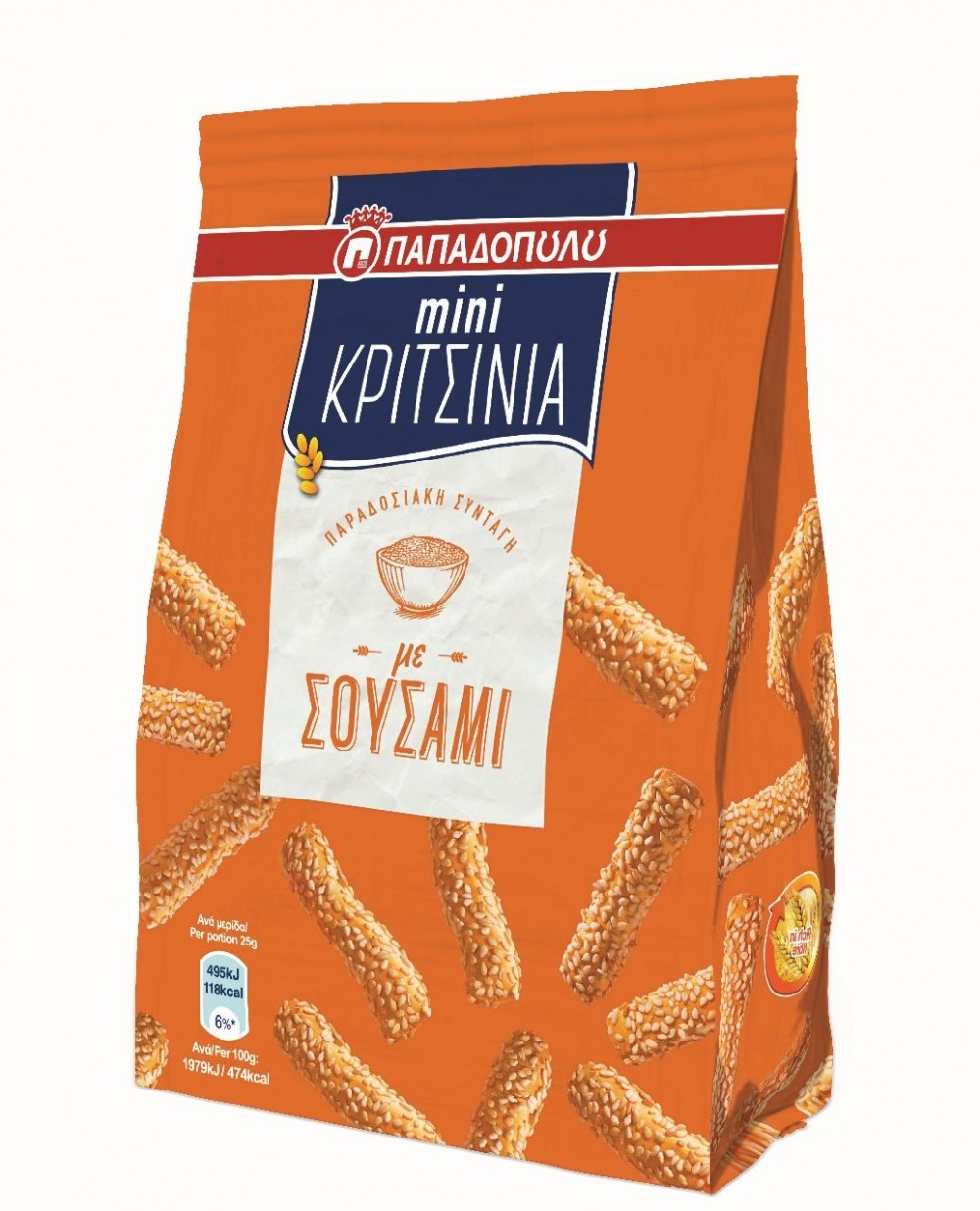 Κριτσίνια ΠΑΠΑΔΟΠΟΥΛΟΥ mini με σουσάμι 100gr