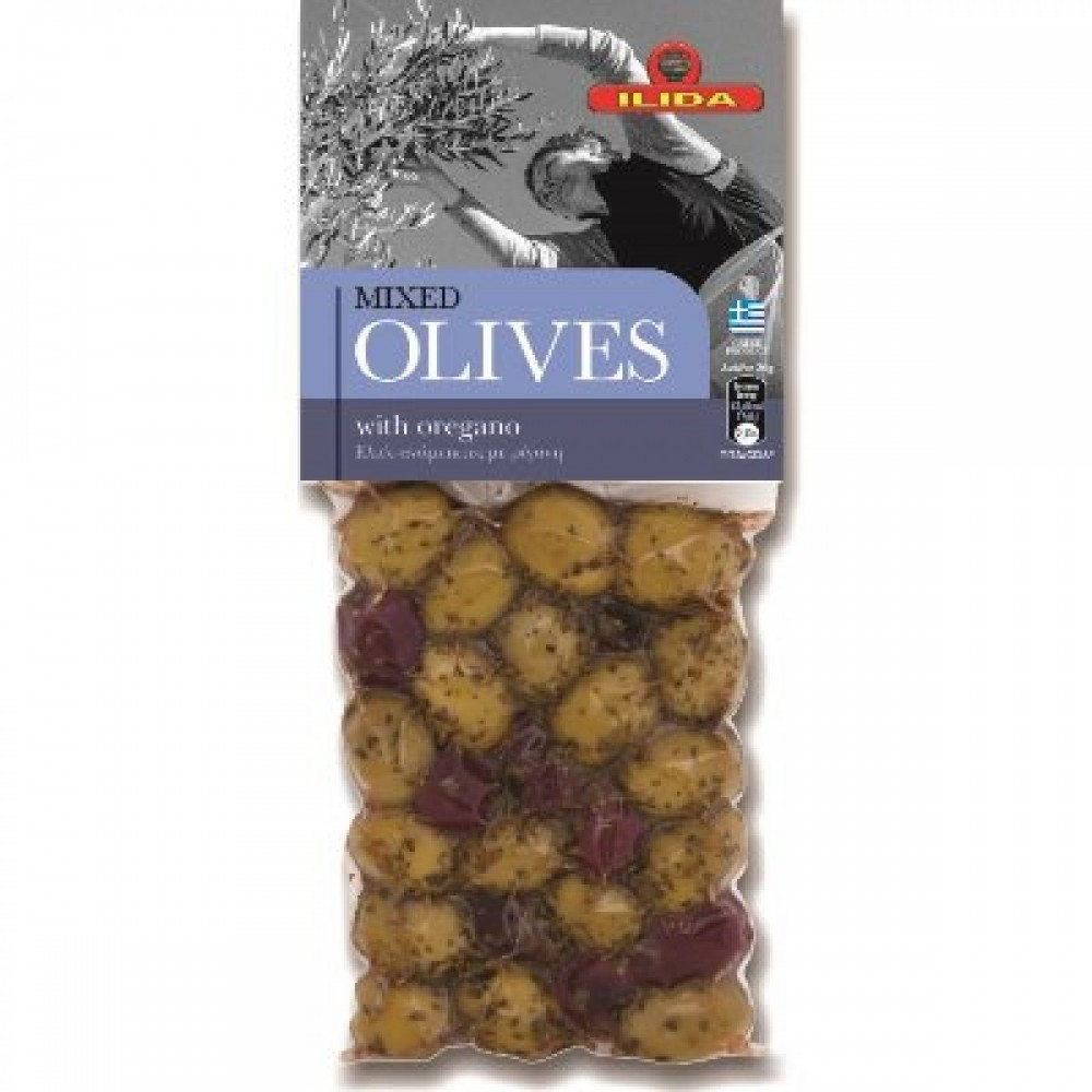 Ελιές ΗΛΙΔΑ ανάμεικτες με ρίγανη 250gr