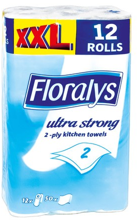 Χαρτί υγείας FLORALYS ultra strong 2φ. XXL 12ρολά (9+3 Δώρο)