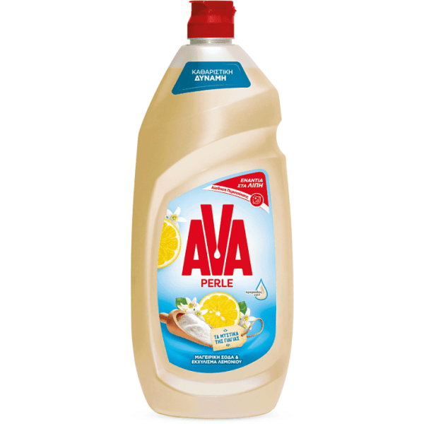 Υγρό πιάτων AVA perle σόδα & εκχύλισμα λεμονιού 900ml