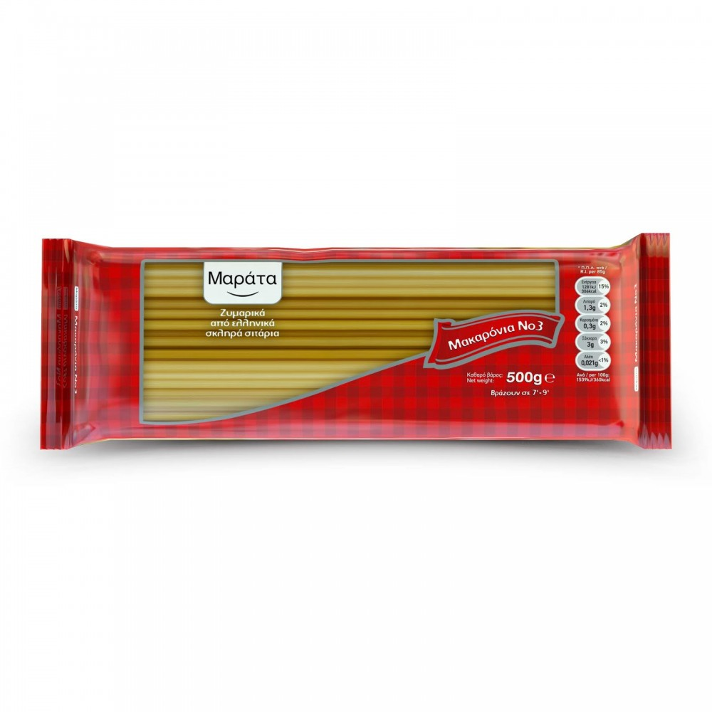 Μακαρόνια ΜΑΡΑΤΑ Νο3 500gr