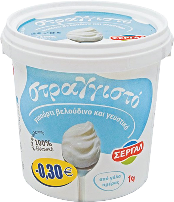 Γιαούρτι ΣΕΡΓΑΛ στραγγιστό 8% 1kg (-0,30€)