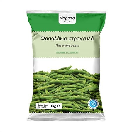 Φασολάκια ΜΑΡΑΤΑ στρογγυλά κατεψυγμένα 1kg