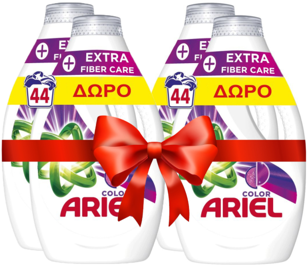 Υγρό πλυντηρίου ARIEL fiber care 2x44μεζ. (1+1 δώρο)