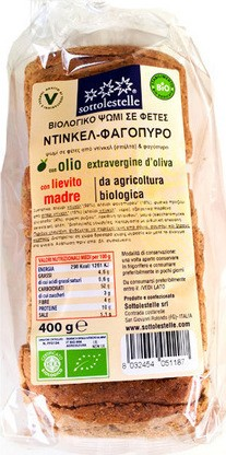 Ψωμί SOTTOLESTELLE βιολογικό ντίνκελ-φαγόπυρο σε φέτες 400gr