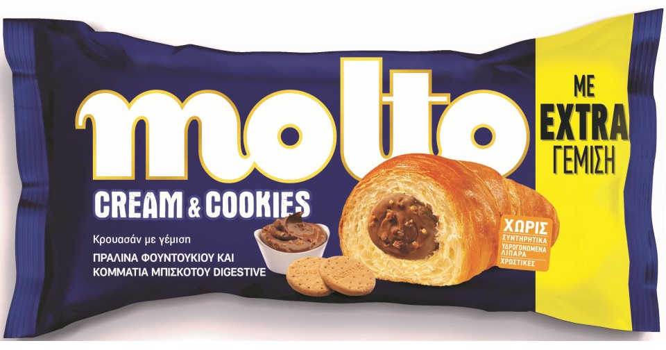 Κρουασάν MOLTO double cream & cookies 98gr