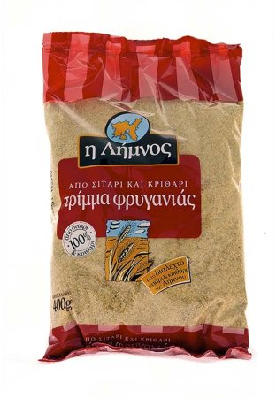 Φρυγανιά ΛΗΜΝΟΣ τρίμμα σίτου με κριθάρι 400gr