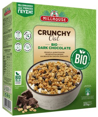 Δημητριακά MILLHOUSE Crunchy oat bio σοκολατα 375gr