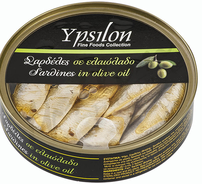 Σαρδέλες YPSILON σε ελαιόλαδο 160gr (στρ.β. 112gr)