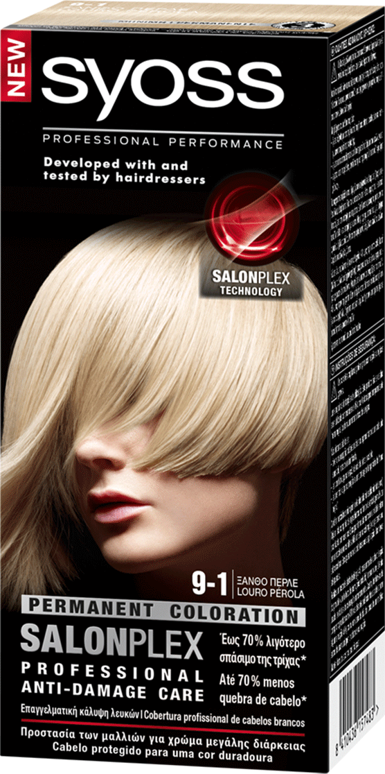 Βαφή μαλλιών SYOSS salonplex ξανθό περλέ Ν.9.1 115ml