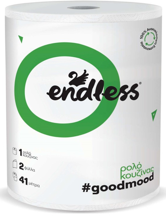 Χαρτί κουζίνας ENDLESS goodmood 2φ. 1τμχ 385gr