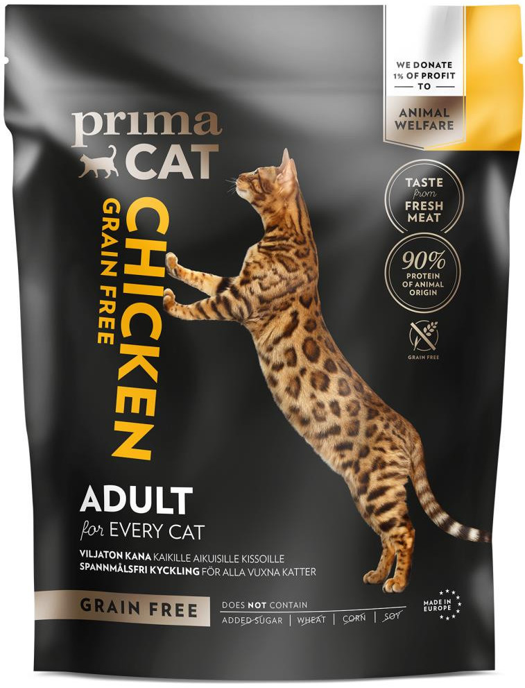 Ξηρά τροφή γάτας PRIMA CAT κοτόπουλο 1,4kg