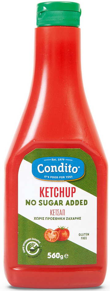 Κέτσαπ CONDITO χωρίς ζάχαρη 560gr
