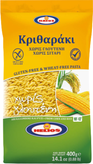Κριθαράκι ΗΛΙΟΣ μέτριο χωρίς γλουτένη 400gr