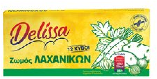 Ζωμός DELISSA λαχανικών 12τμχ 120gr
