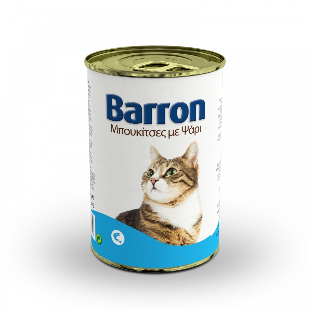 Γατοτροφή BARRON μπουκίτσες με ψάρι 400g