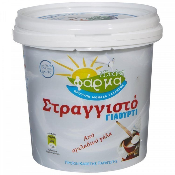Γιαούρτι ΦΑΡΜΑ ΗΛΕΙΑΣ στραγγιστό 10% λιπαρά 1Kg