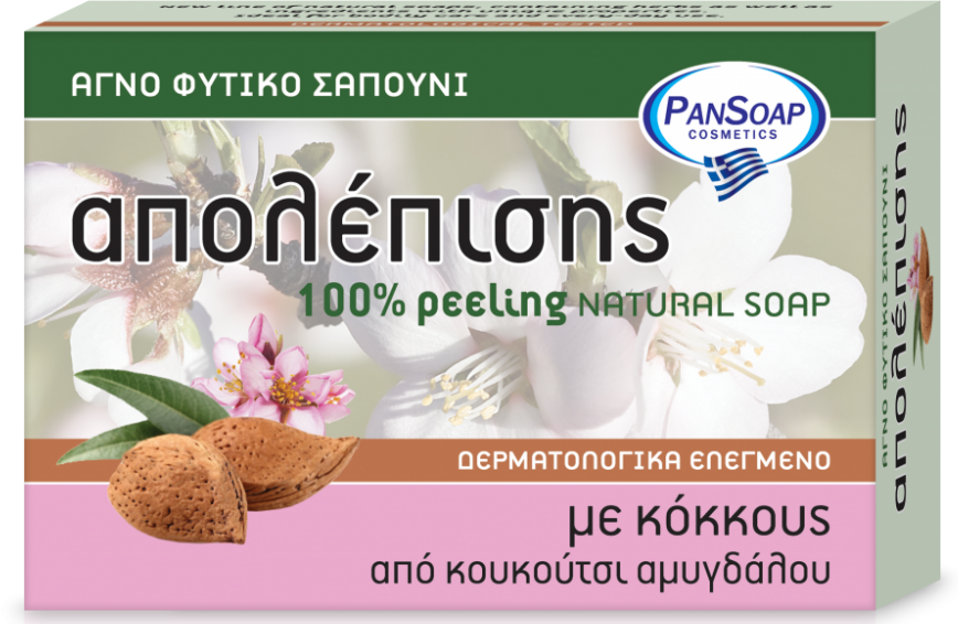 Σαπούνι PANSOAP απολέπισης με κόκκους αμυγδάλου 100gr