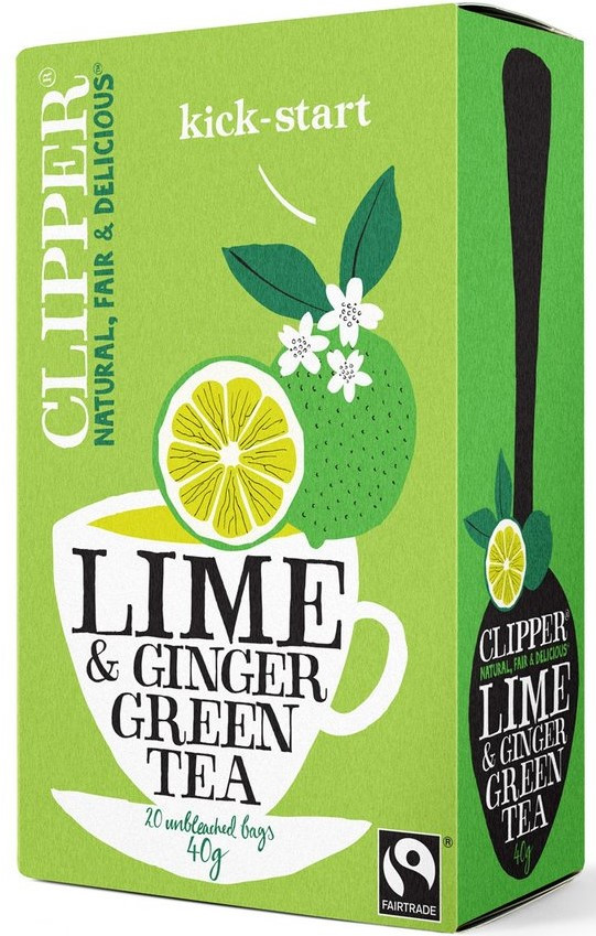 Πράσινο τσάι CLIPPER bio lime & ginger 20τμχ.