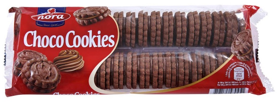 Μπισκότα NORA cookies σοκολάτα 250gr