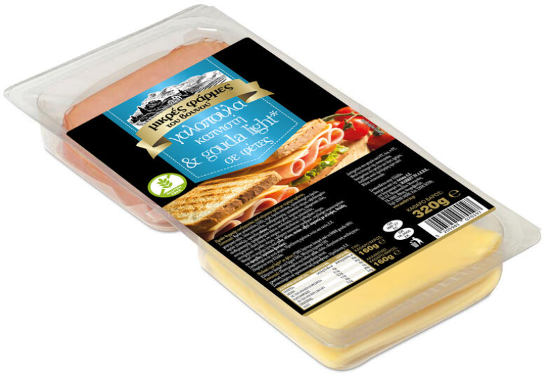 Γαλοπούλα καπνιστή και τυρί gouda light ΜΙΚΡΕΣ ΦΑΡΜΕΣ ΤΟΥ ΒΟΥΝΟΥ 320gr