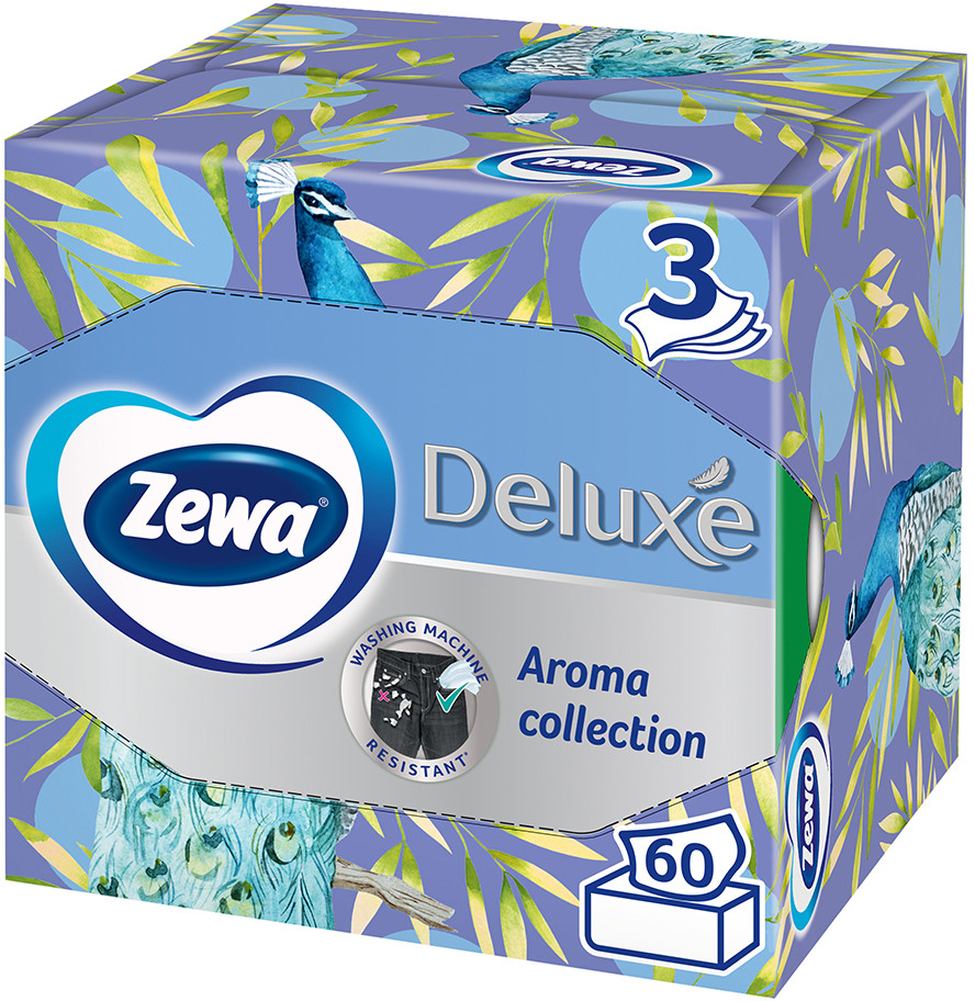 Επιτραπέζια χαρτομάντηλα ZEWA Deluxe aroma collection cube 3φ. 60τμχ