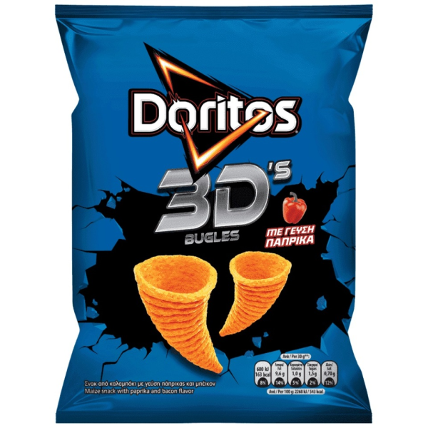 Σνακ DORITOS 3D's bugles paprika 63gr