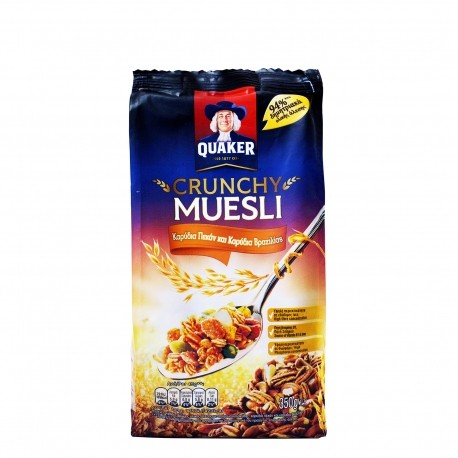Δημητριακά QUAKER crunchy muesli με καρύδια πεκάν & βραζιλίας 350gr
