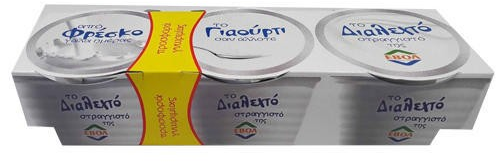 Γιαούρτι ΕΒΟΛ στραγγιστό "Διαλεχτό" 10% 3x200gr