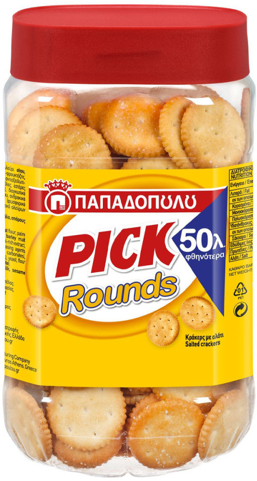 Pick Crackers ΠΑΠΑΔΟΠΟΥΛΟΥ round 350gr (-0,50€)