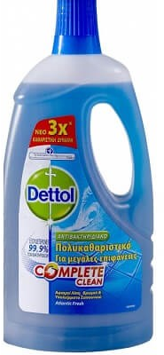Υγρό πολυκαθαριστικό DETTOL μεγάλων επιφανειών atlantic fresh 1lt