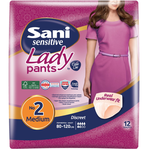 Απορροφητικά εσώρουχα SANI Lady pants No2 medium 12τμχ