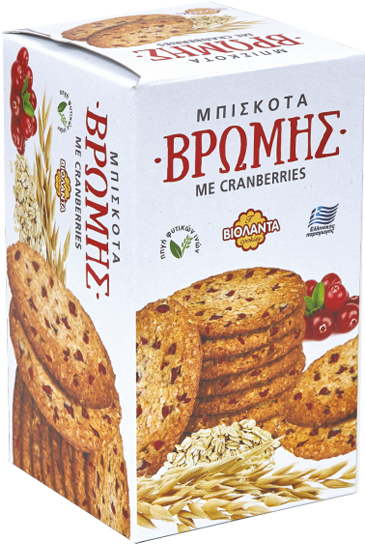 Μπισκότα βρώμης ΒΙΟΛΑΝΤΑ με cranberries 200gr
