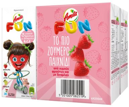 Χυμός AMITA Fun red 6x250ml