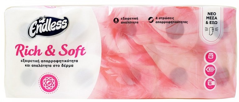 Χαρτί υγείας ENDLESS rich&soft 4φυλλο 10τμχ