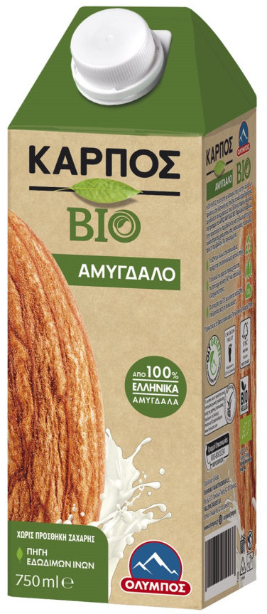 Ρόφημα ΟΛΥΜΠΟΣ καρπός αμυγδάλου βιολογικό χωρίς γλουτένη χωρίς προσθήκη ...