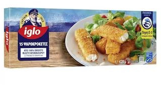 Ψαροκροκέτες IGLO fish sticks 420gr