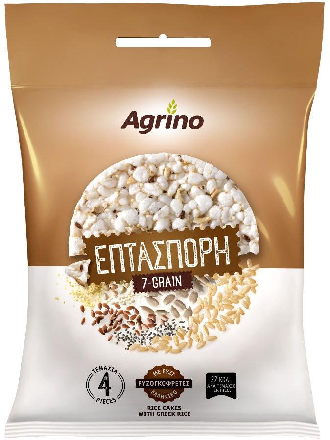 Ρυζογκοφρέτα AGRINO επτάσπορες ατομικές 28gr