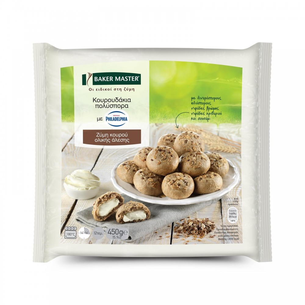 Κουρουδάκια BAKER MASTER πολύσπορα με τυρί κρέμα 450gr