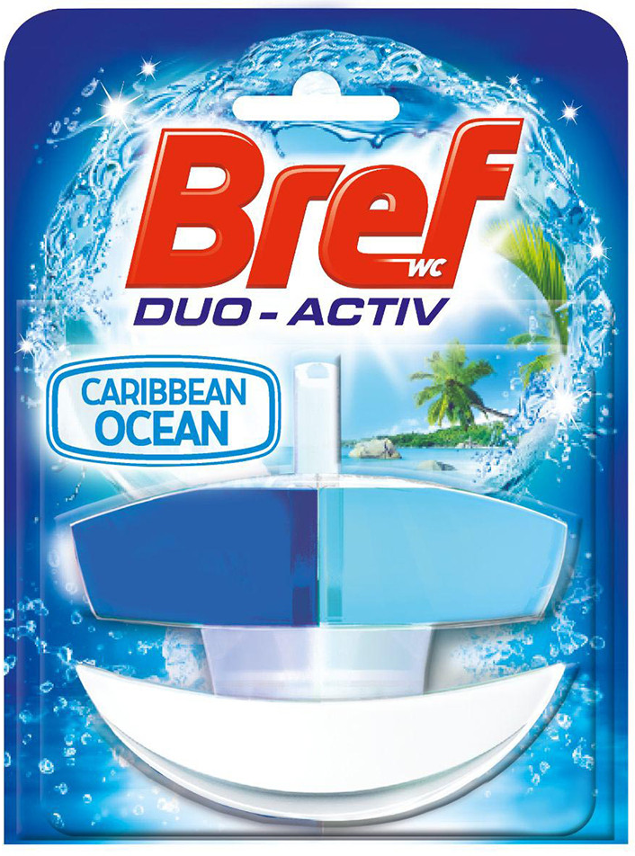 Block τουαλέτας BREF Duo Active Θήκη Caribbean Ocean 50ml