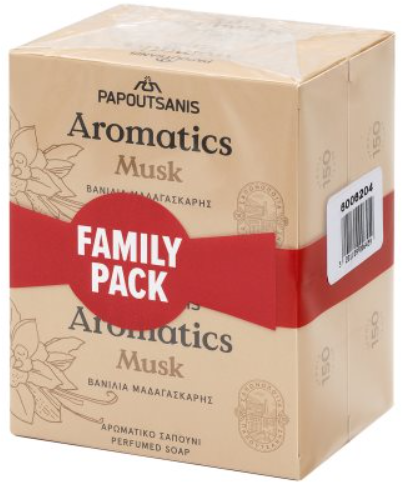 Σαπούνι PAPOUTSANIS Aromatics musk 4x100gr