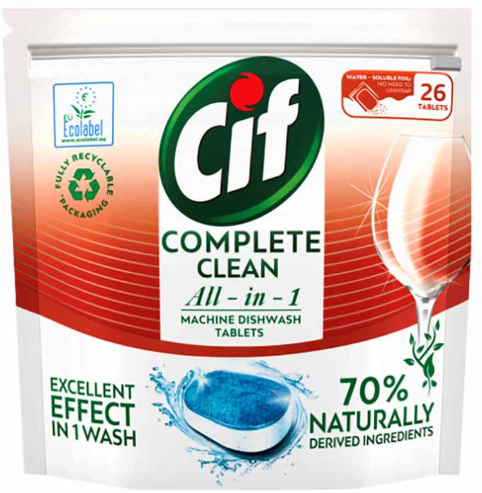 Ταμπλέτες CIF all in1 complete clean 26τμχ