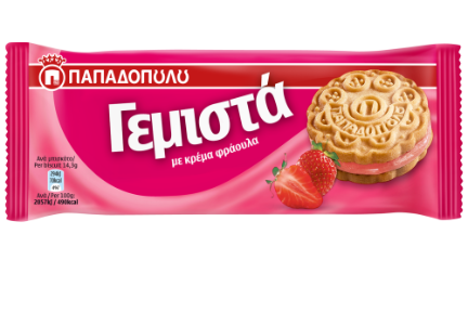 Μπισκότα ΠΑΠΑΔΟΠΟΥΛΟΥ Γεμιστά φράουλα 58gr